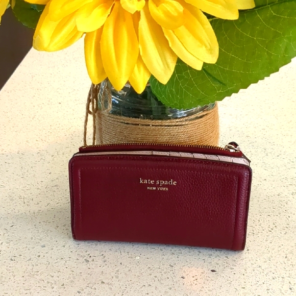 kate spade | Bags | Kate Spade Burgundy Wallet New | Poshmark
